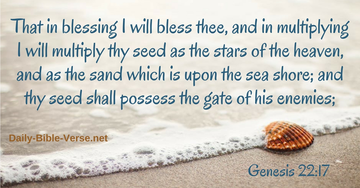 Daily Bible Verse Promises Of God Genesis 22 17 KJV Daily Bible Verse Promises Of God Genesis 22 17 KJV