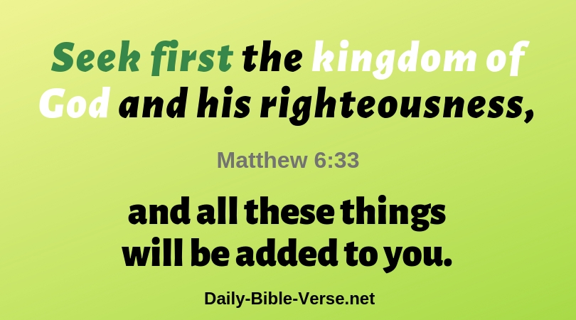 Daily Bible Verse | Fear | Matthew 6:33 (ESV)